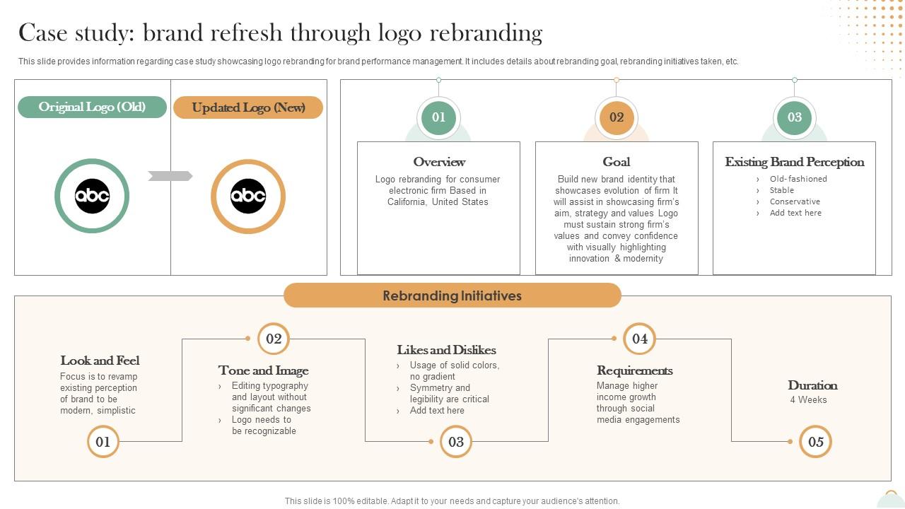 Case Study Brand Refresh Through Logo Rebranding Revitalizing Brand For Success PPT Slide