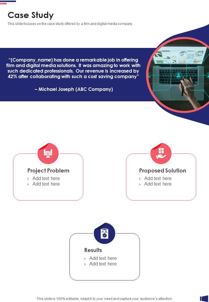 Case Study Media Digitalization Proposal One Pager Sample Example Document | Presentation ...