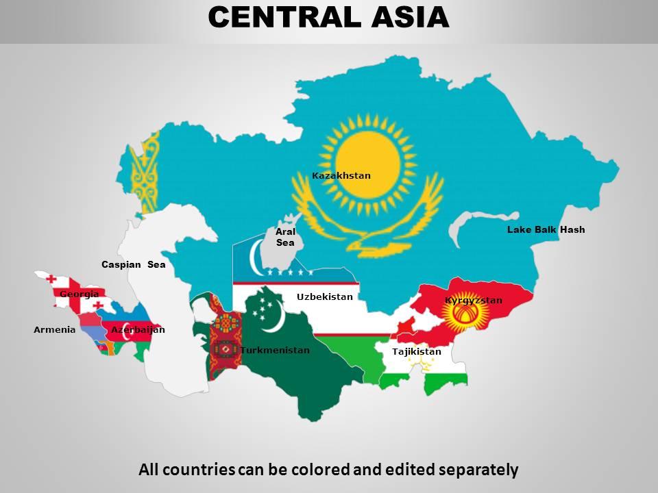 Mapa De Los Países De Asia Central
