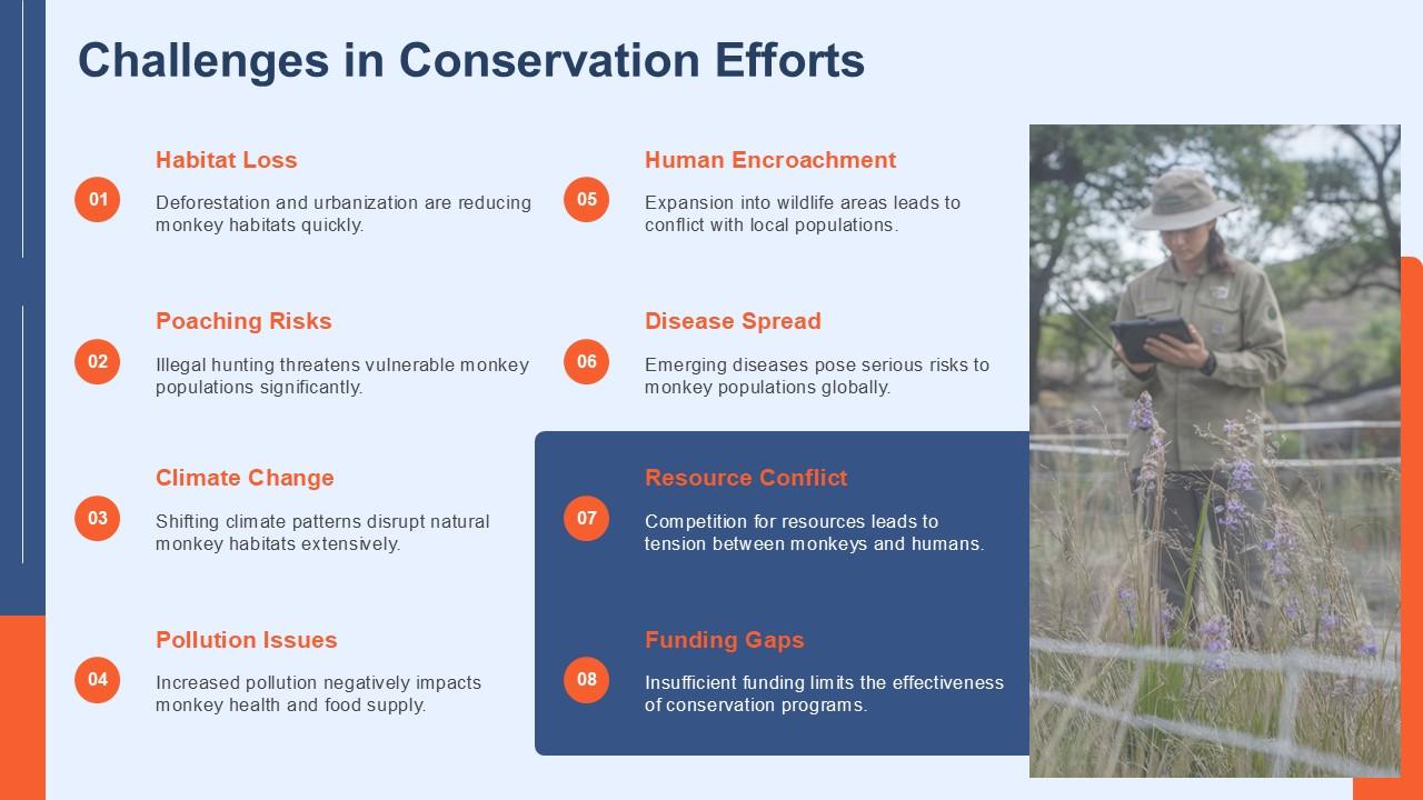 Challenges In Conservation Efforts Monkeys Ecosystem PPT Outline ACP ... Challenges In Conservation Efforts Monkeys Ecosystem PPT Outline ACP ...