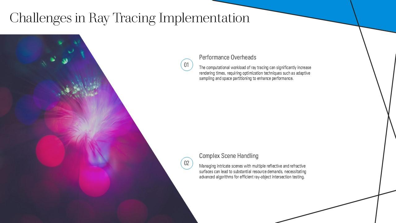 Challenges In Ray Tracing Implementation PPT Template ST AI SS PPT Presentation