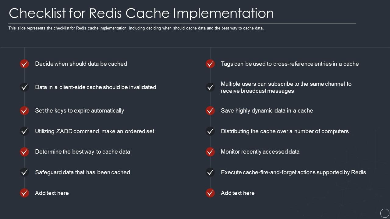 Checklist For Redis Cache Implementation Ppt Outline Infographic Template | Presentation ...
