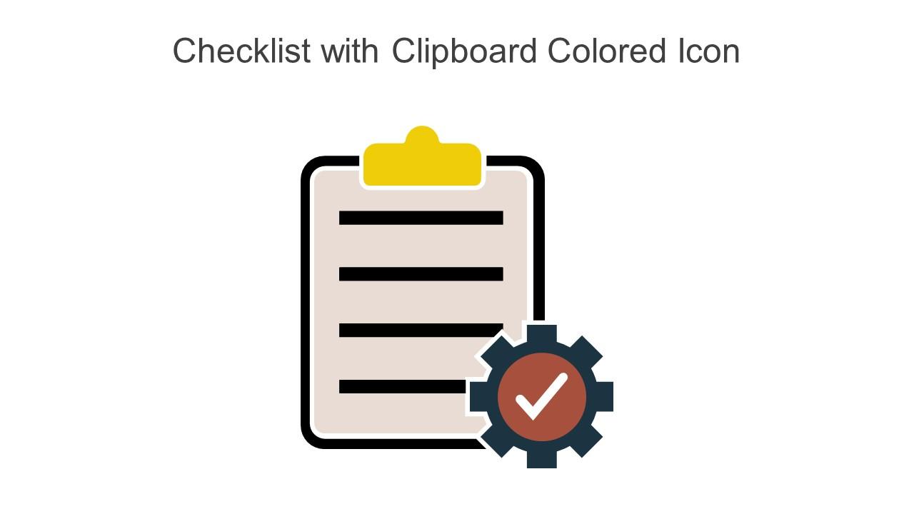 Checklist With Clipboard Colored Icon In Powerpoint Pptx Png And Editable Eps Format ...