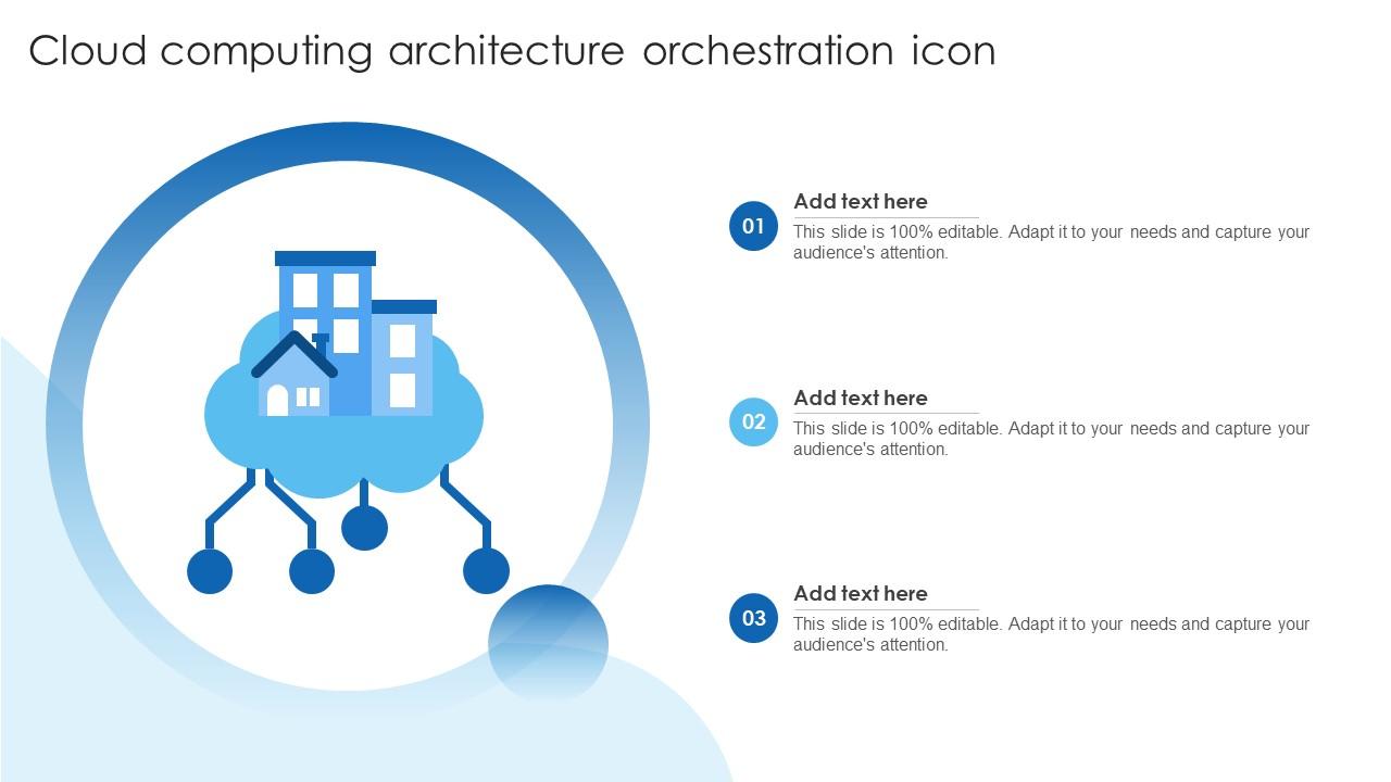 Cloud Computing Architecture Orchestration Icon Ppt Sample