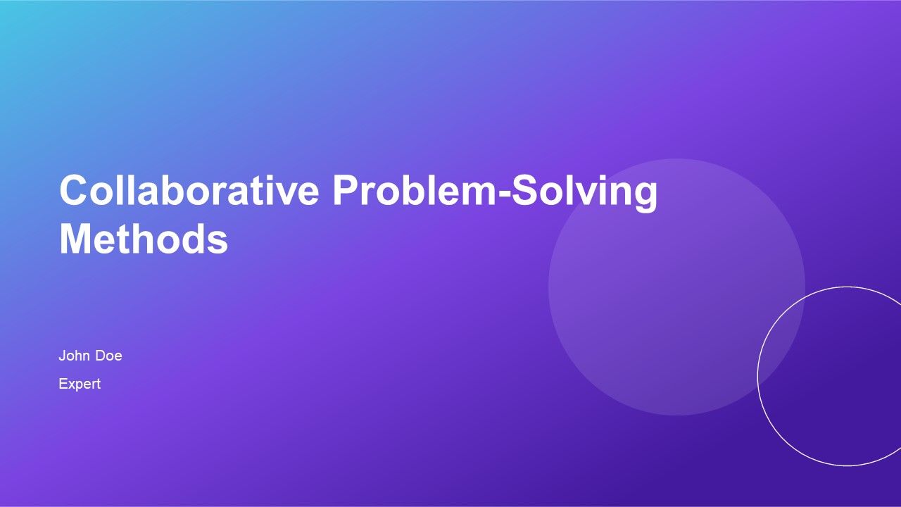 Collaborative Problem Solving Methods PPT Structure AT