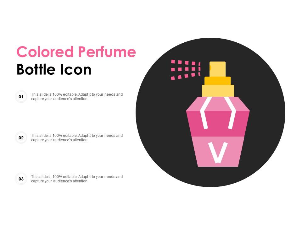 Colored Perfume Bottle Icon | PowerPoint Slide Template | Presentation ...
