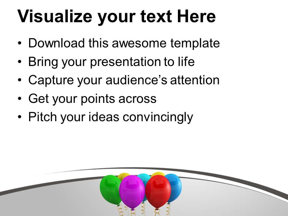 Colorful Birthday Balloons Party Backgroud Powerpoint Templates Ppt ...
