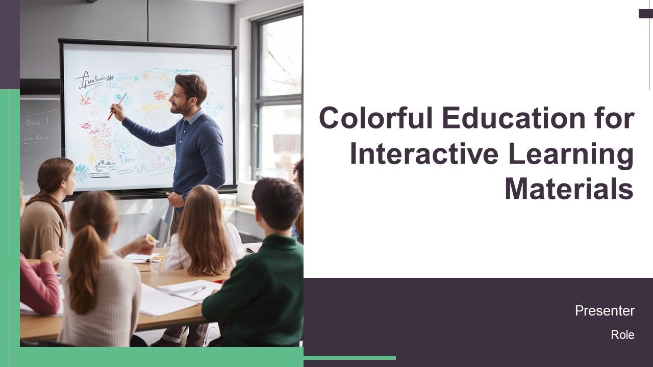 Colorful Education For Interactive Learning Materials PPT Outline AT
