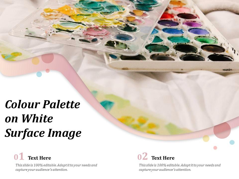 Colour Palette On White Surface Image | Presentation Graphics ...