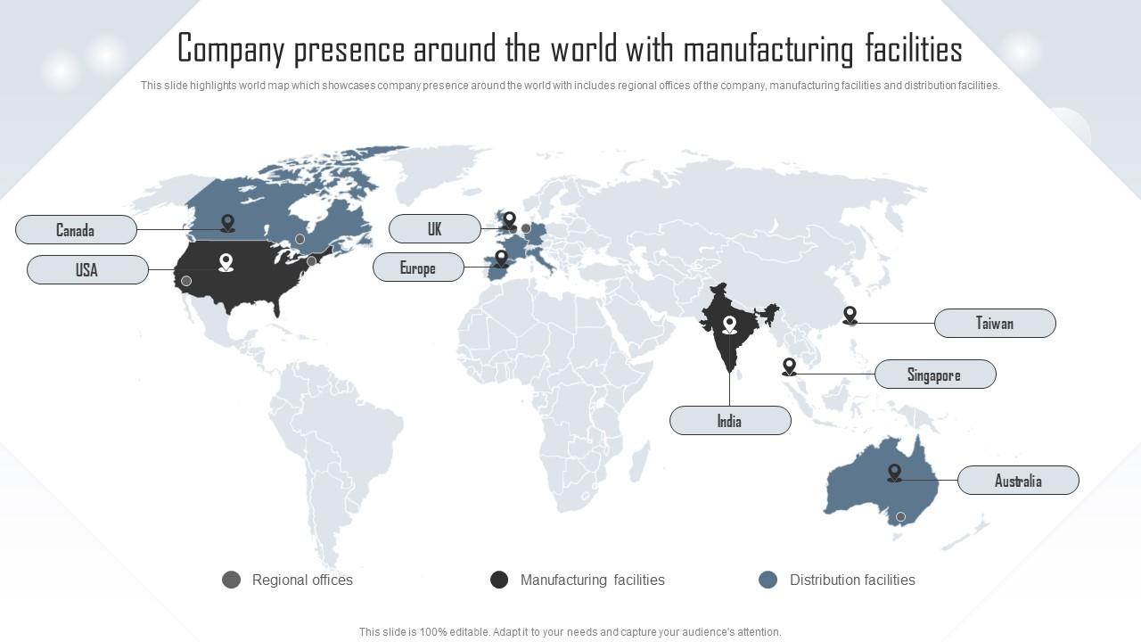 Company Presence Around The World Household And Personal Products ...