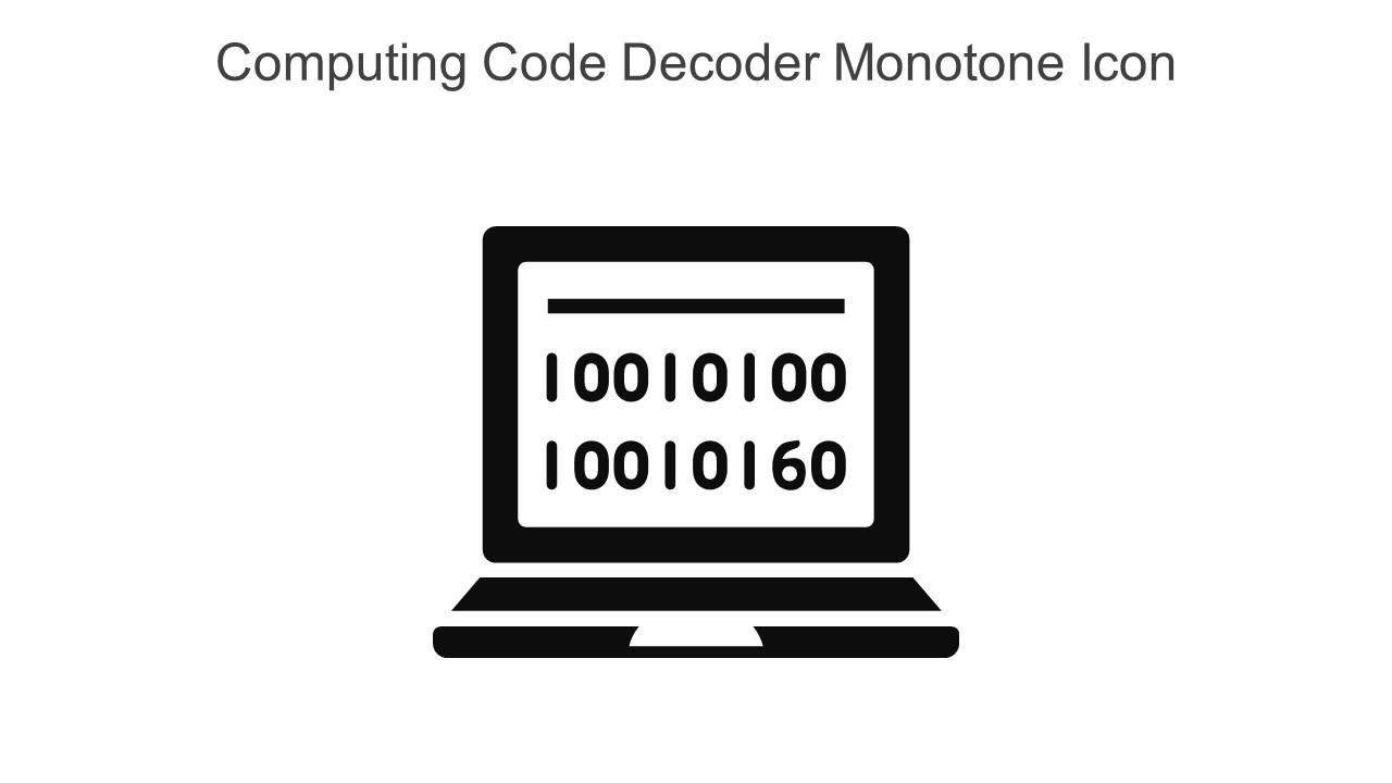Computing Code Decoder Monotone Icon In Powerpoint Pptx Png And Editable Eps Format