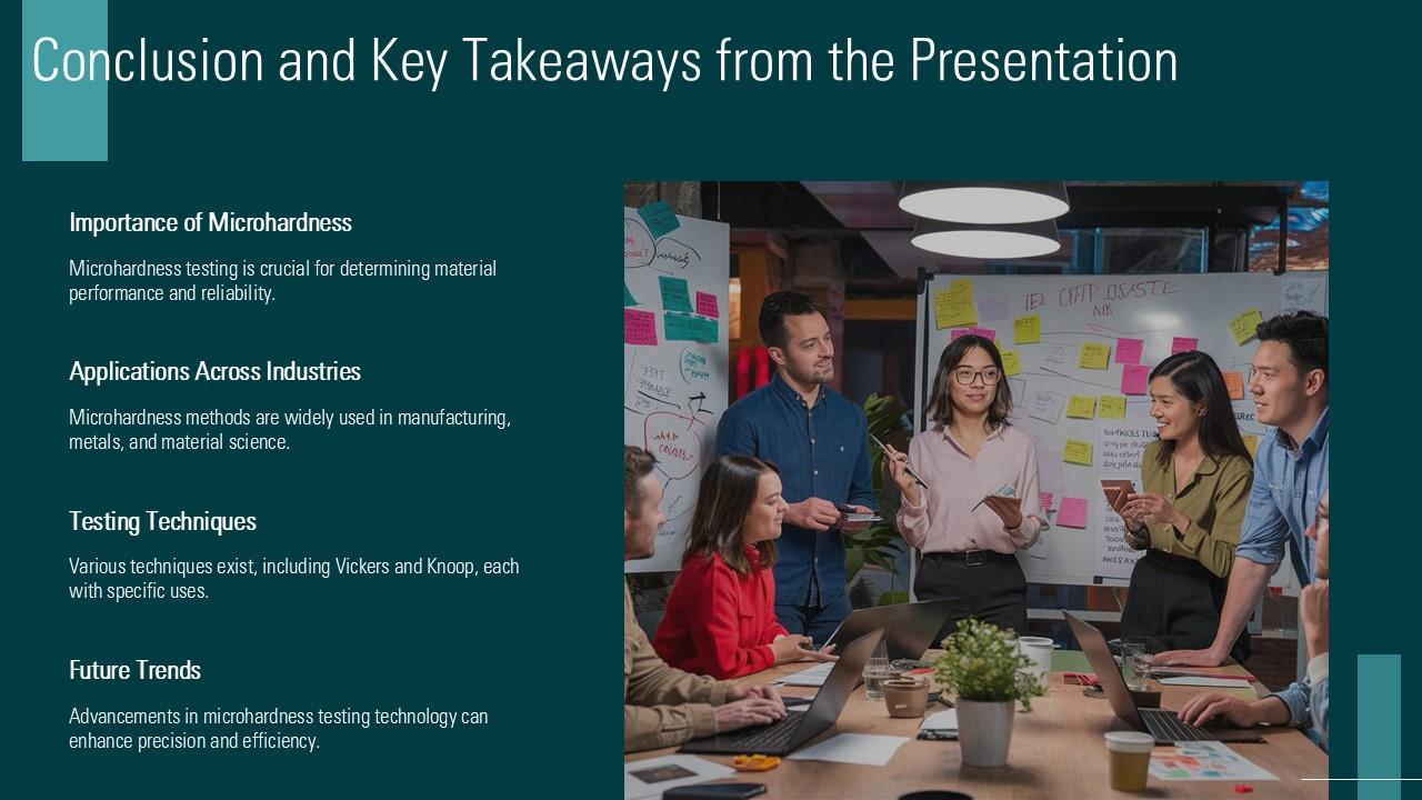 Conclusion And Key Takeaways From The Presentation Microhardness PPT ...