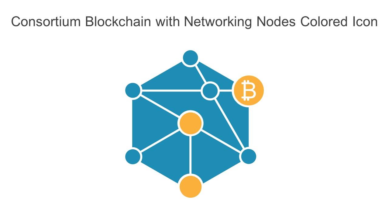 Consortium Blockchain With Networking Nodes Colored Icon In Powerpoint Pptx Png And Editable Eps