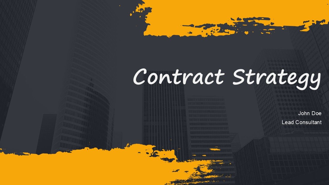 Contract Strategy PPT Presentation ST AI