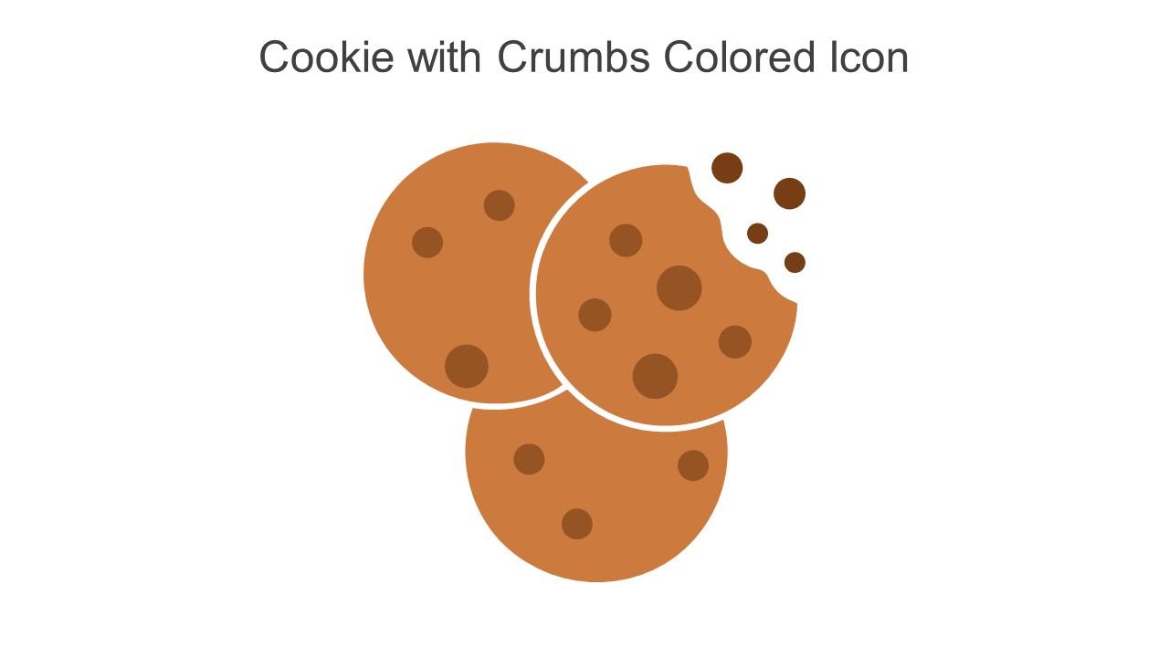 Cookie With Crumbs Colored Icon In Powerpoint Pptx Png And Editable Eps Format PPT Presentation