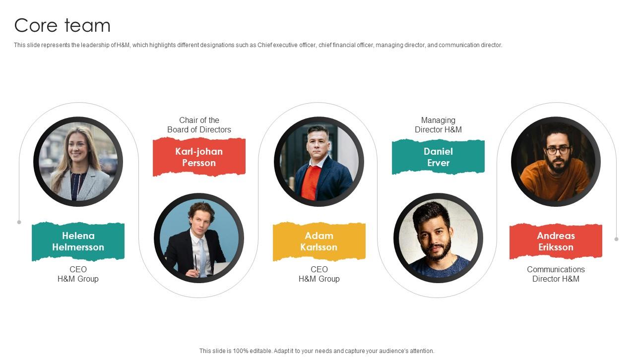 Core Team Apparel And Fashion Company Profile CP SS V PPT PowerPoint