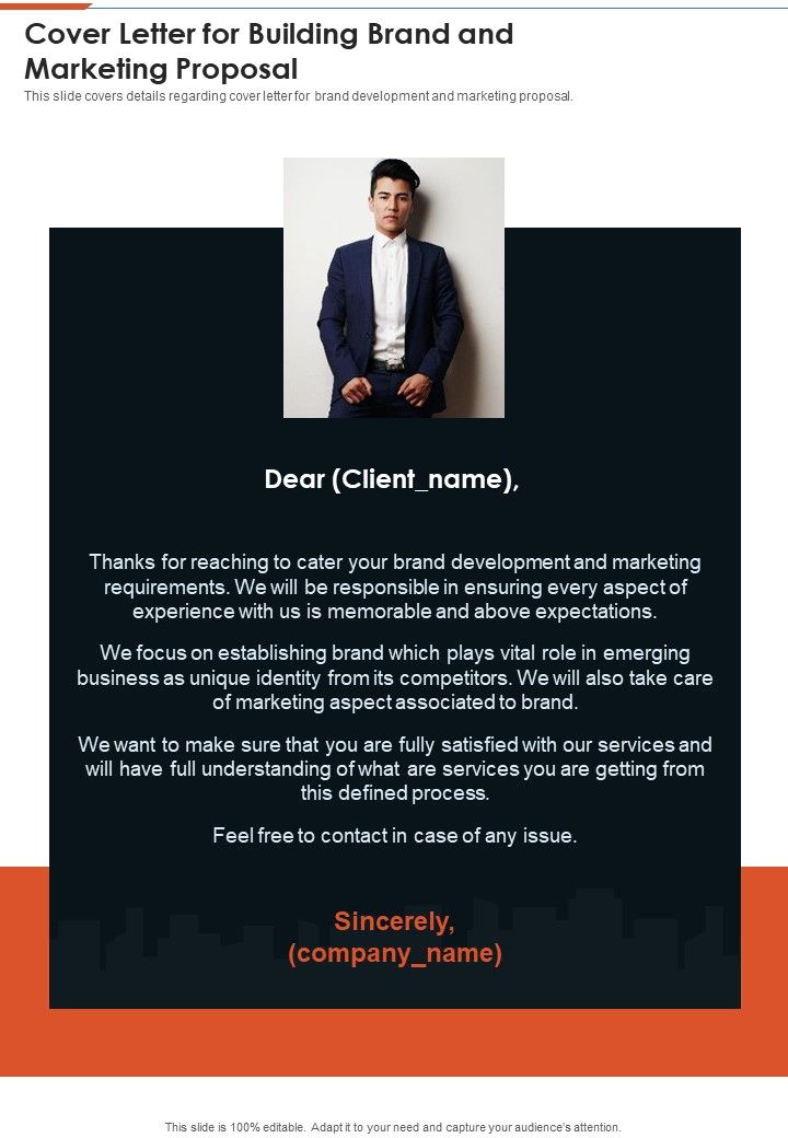 Cover Letter For Building Brand And Marketing Proposal One Pager Sample Example Document PPT ...
