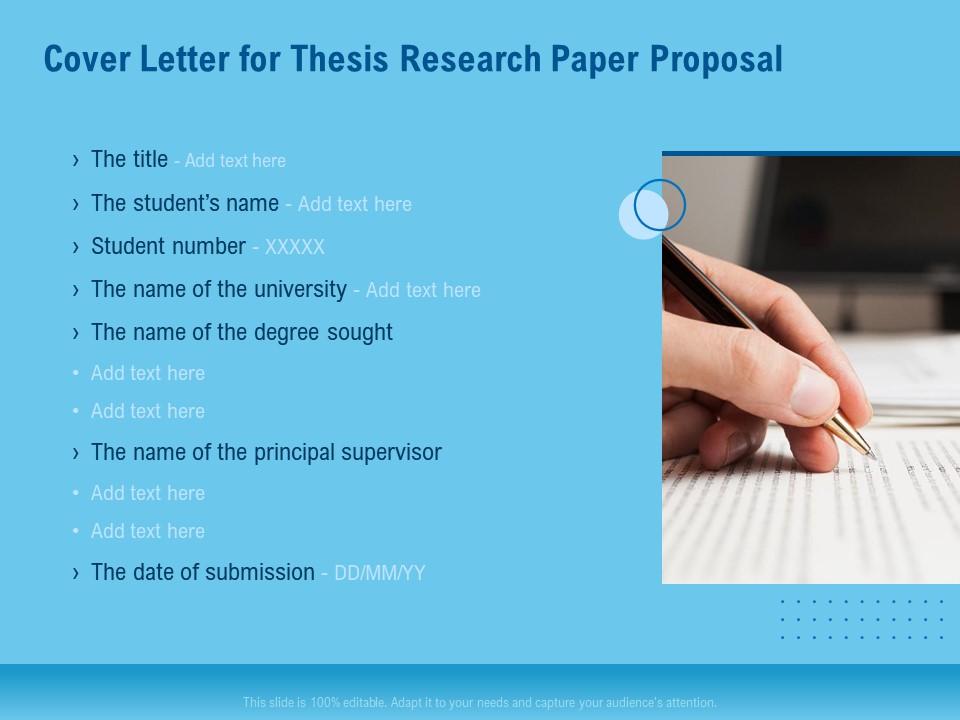 Cover Letter For Thesis Research Paper Proposal Ppt Powerpoint Model | Presentation Graphics ...