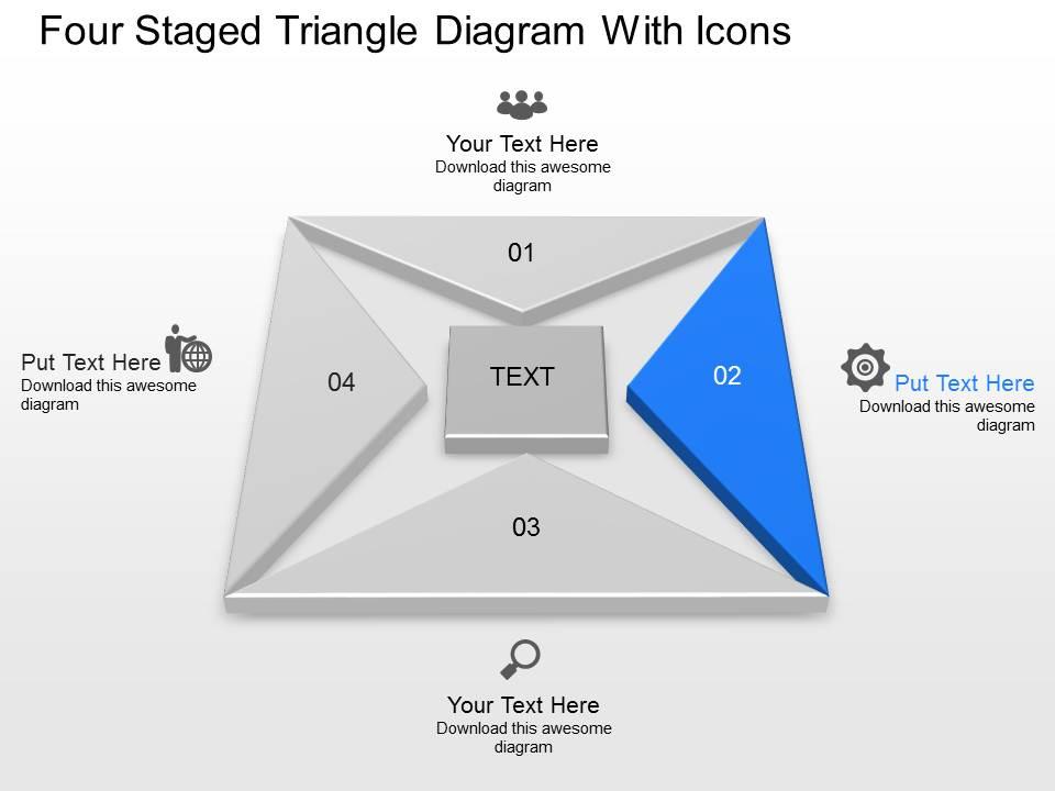 Cr Four Staged Triangle Diagram With Icons Powerpoint Template ... Cr Four Staged Triangle Diagram With Icons Powerpoint Template ...