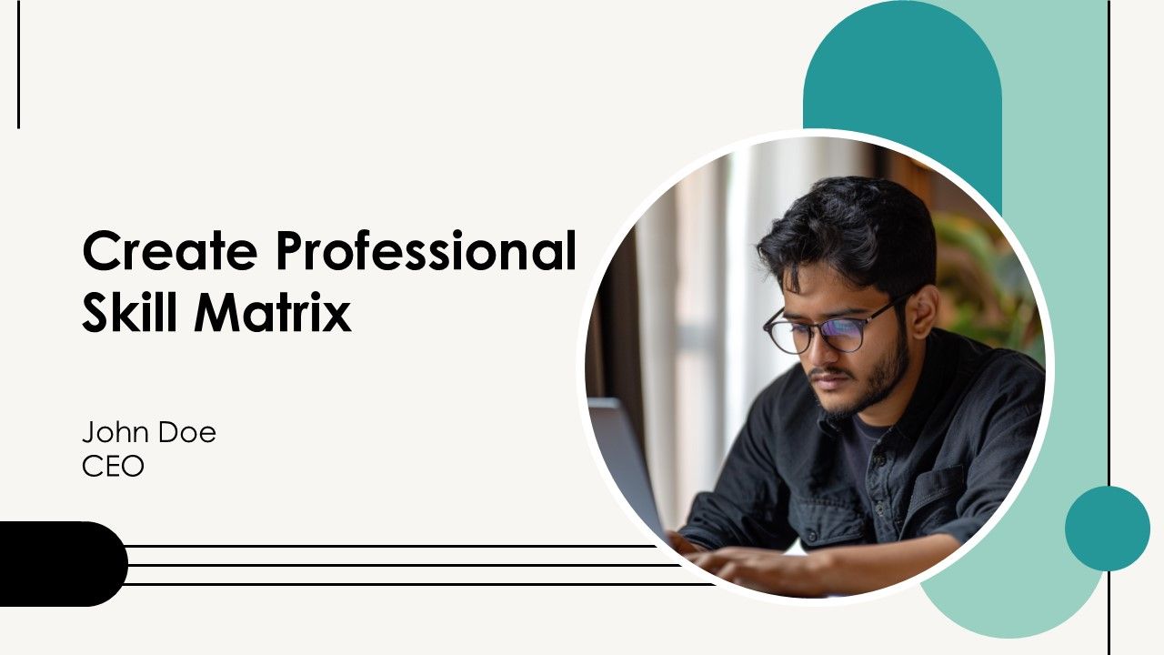 Create Professional Skill Matrix PPT Summary AT