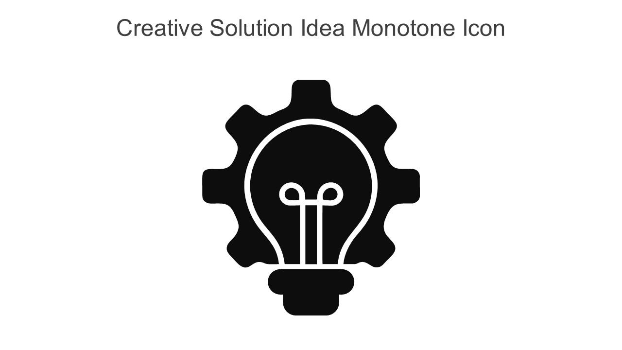 Creative Solution Idea Monotone Icon In Powerpoint Pptx Png And Editable Eps Format Ppt Template
