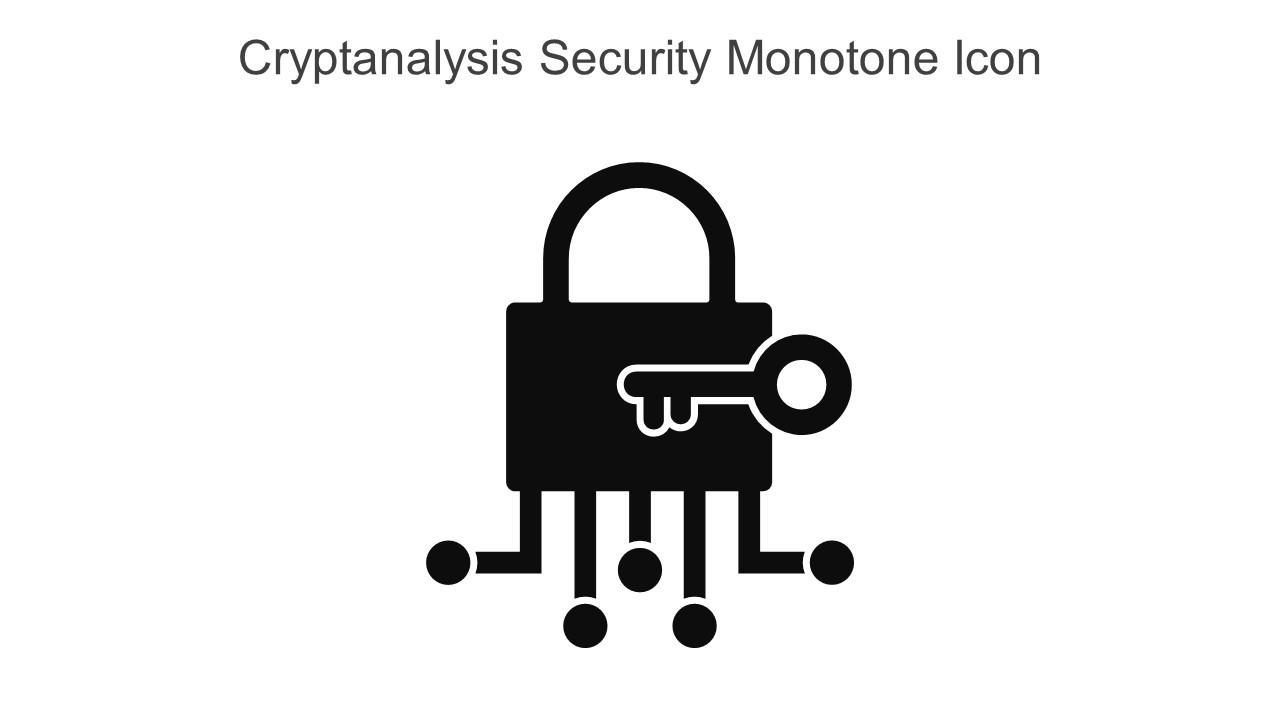 Cryptanalysis Security Monotone Icon In Powerpoint Pptx Png And Editable Eps Format Ppt Template