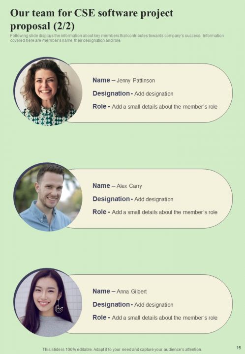 CSE Software Project Proposal Report Sample Example Document PPT Example