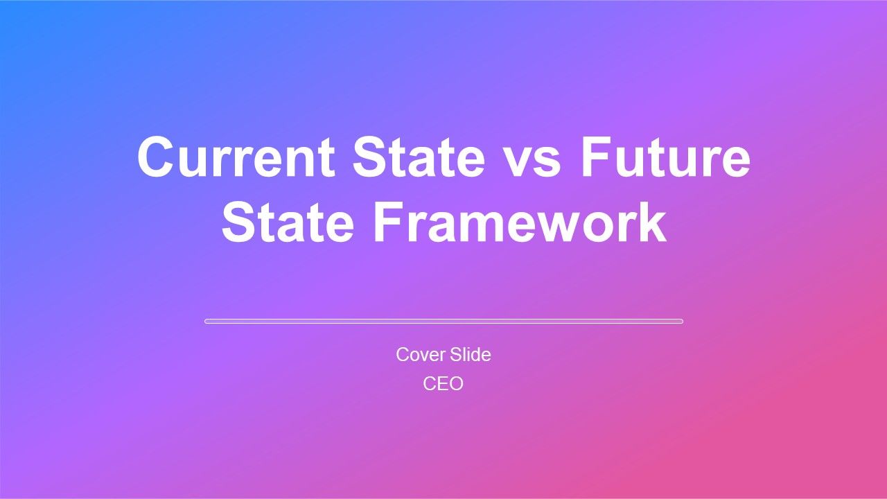 Current State Vs Future State Framework PPT Information AT
