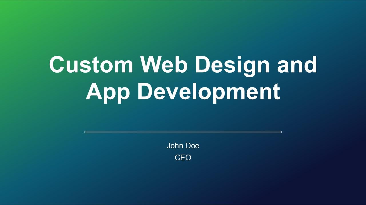 Custom Web Design And App Development Ppt Presentation Acp Ppt Powerpoint