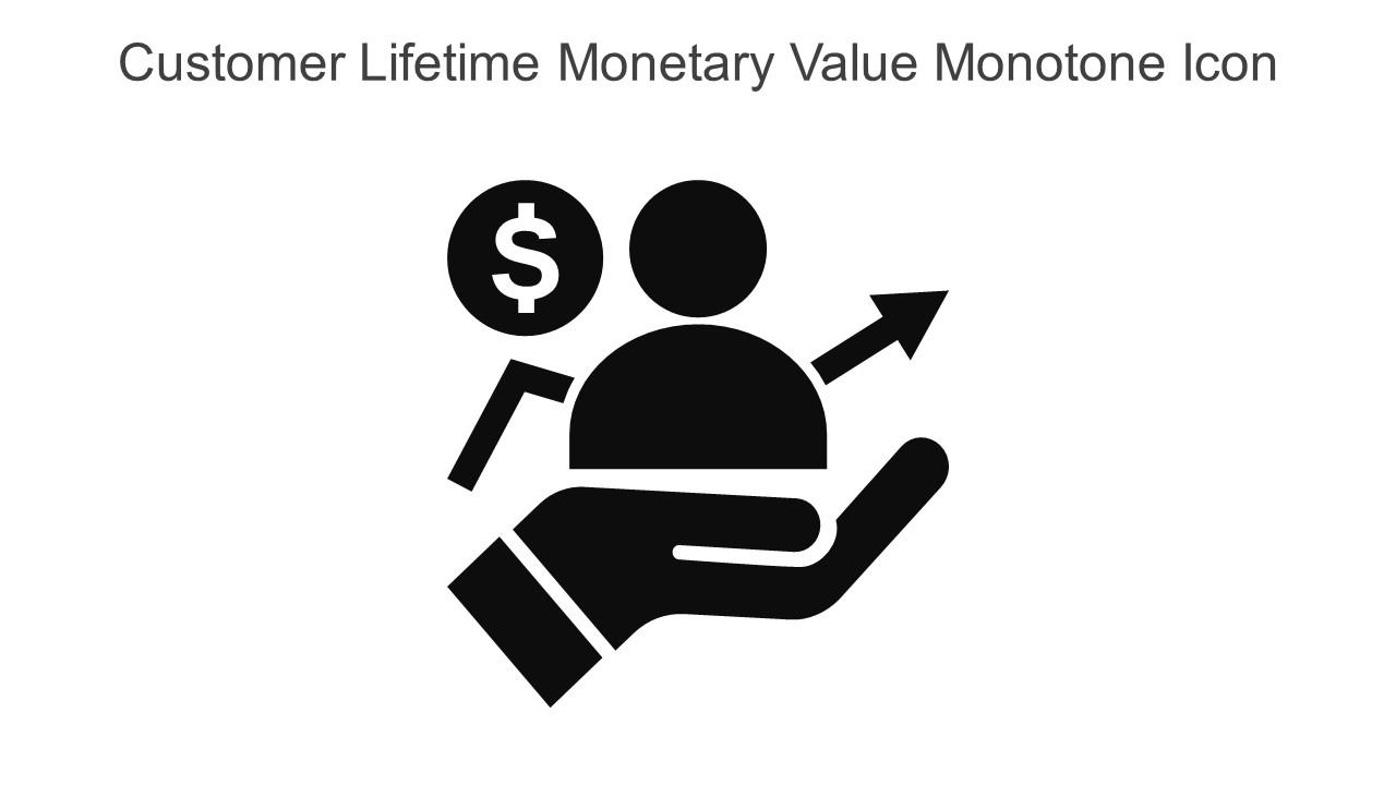Customer Lifetime Monetary Value Monotone Icon In Powerpoint Pptx Png