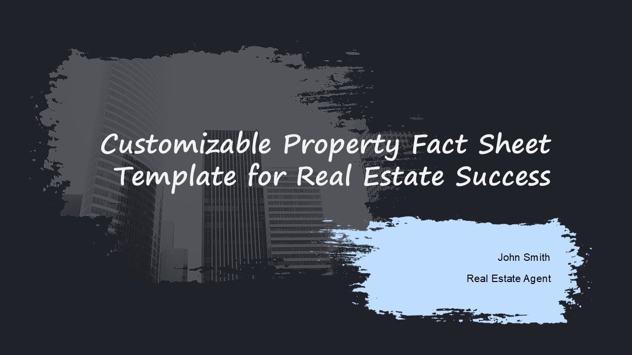 Customizable Property Fact Sheet Template For Real Estate Success PPT H