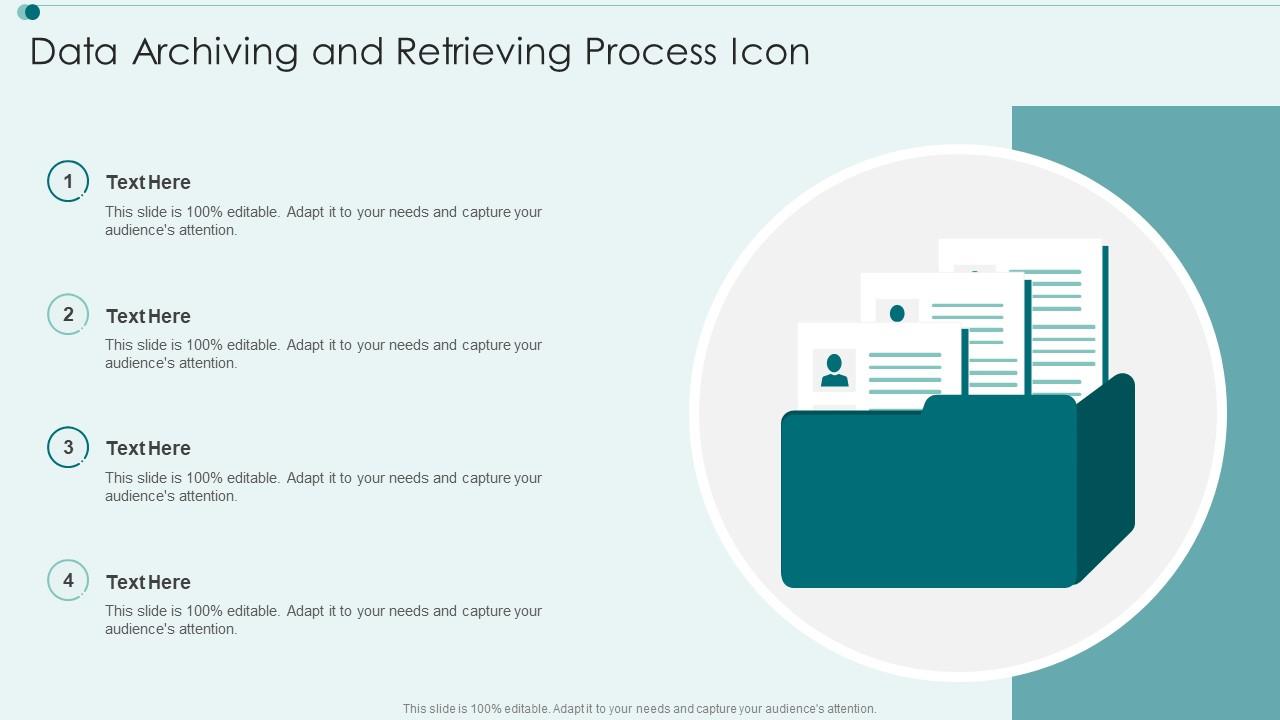 Data Archiving And Retrieving Process Icon | Presentation Graphics | Presentation PowerPoint ...