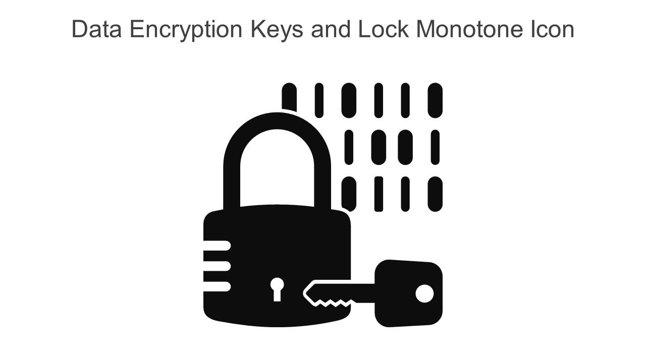 Data Encryption Keys And Lock Monotone Icon In Powerpoint Pptx Png And Editable Eps Format Ppt Slide