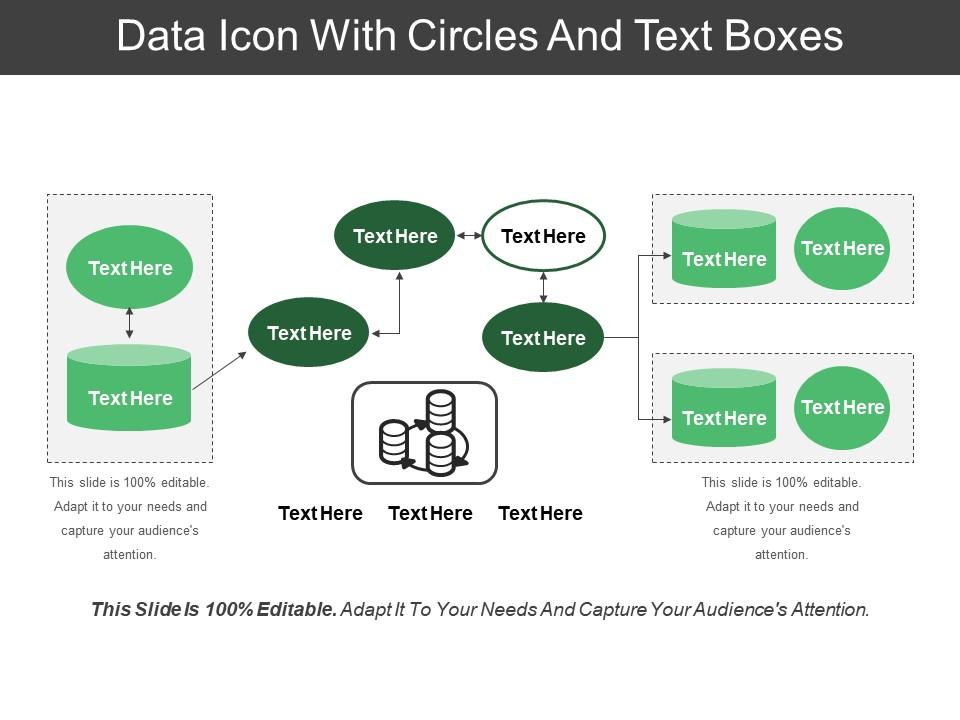 Data Icon With Circles And Text Boxes | PowerPoint Templates Download ...