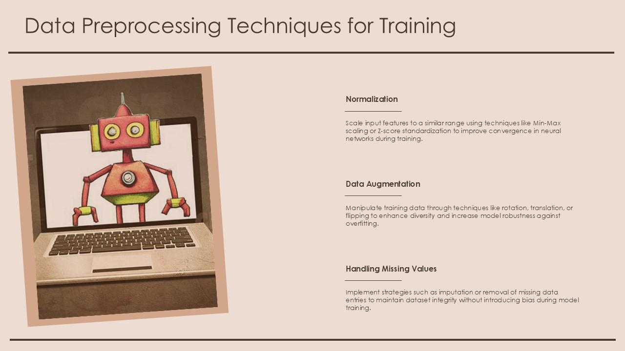 Data Preprocessing Techniques For Training Propagate Backward PPT PowerPoint ST AI SS PPT PowerPoint