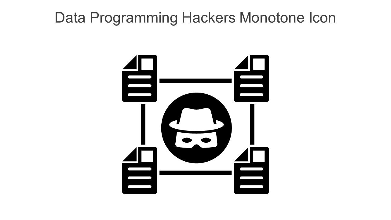 Data Programming Hackers Monotone Icon In Powerpoint Pptx Png And Editable Eps Format PPT Slide