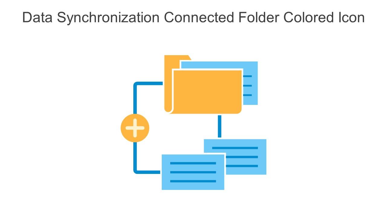 Data Synchronization Connected Folder Colored Icon In Powerpoint Pptx ... Data Synchronization Connected Folder Colored Icon In Powerpoint Pptx ...