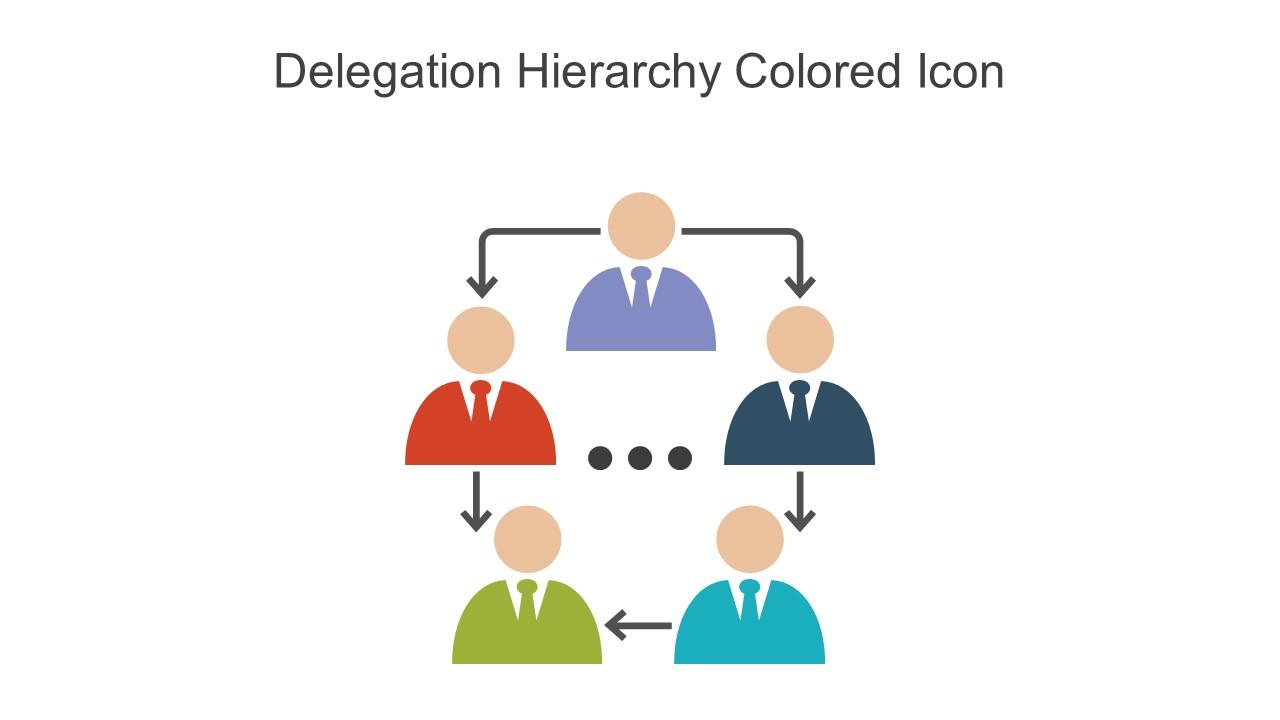 Delegation Hierarchy Colored Icon In Powerpoint Pptx Png And Editable Eps Format Presentation