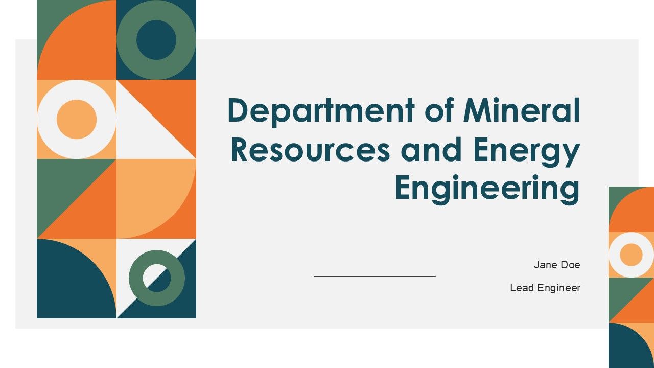 Department Of Mineral Resources And Energy Engineering PPT Example ST AI