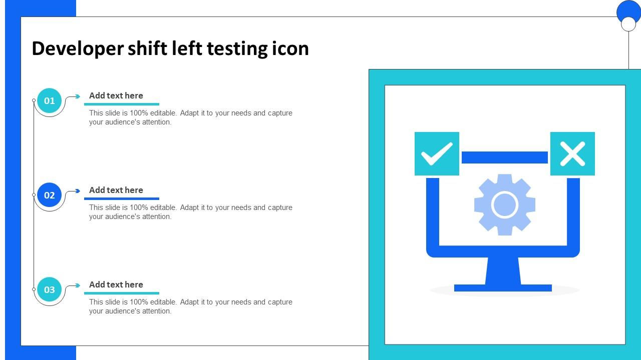 Developer Shift Left Testing Icon PPT Example Developer Shift Left Testing Icon PPT Example