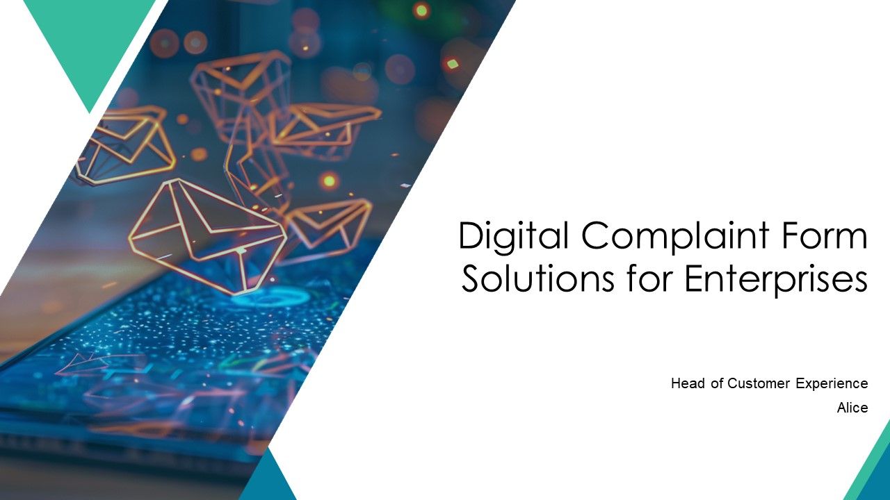 Digital Complaint Form Solutions For Enterprises PPT Presentation AT