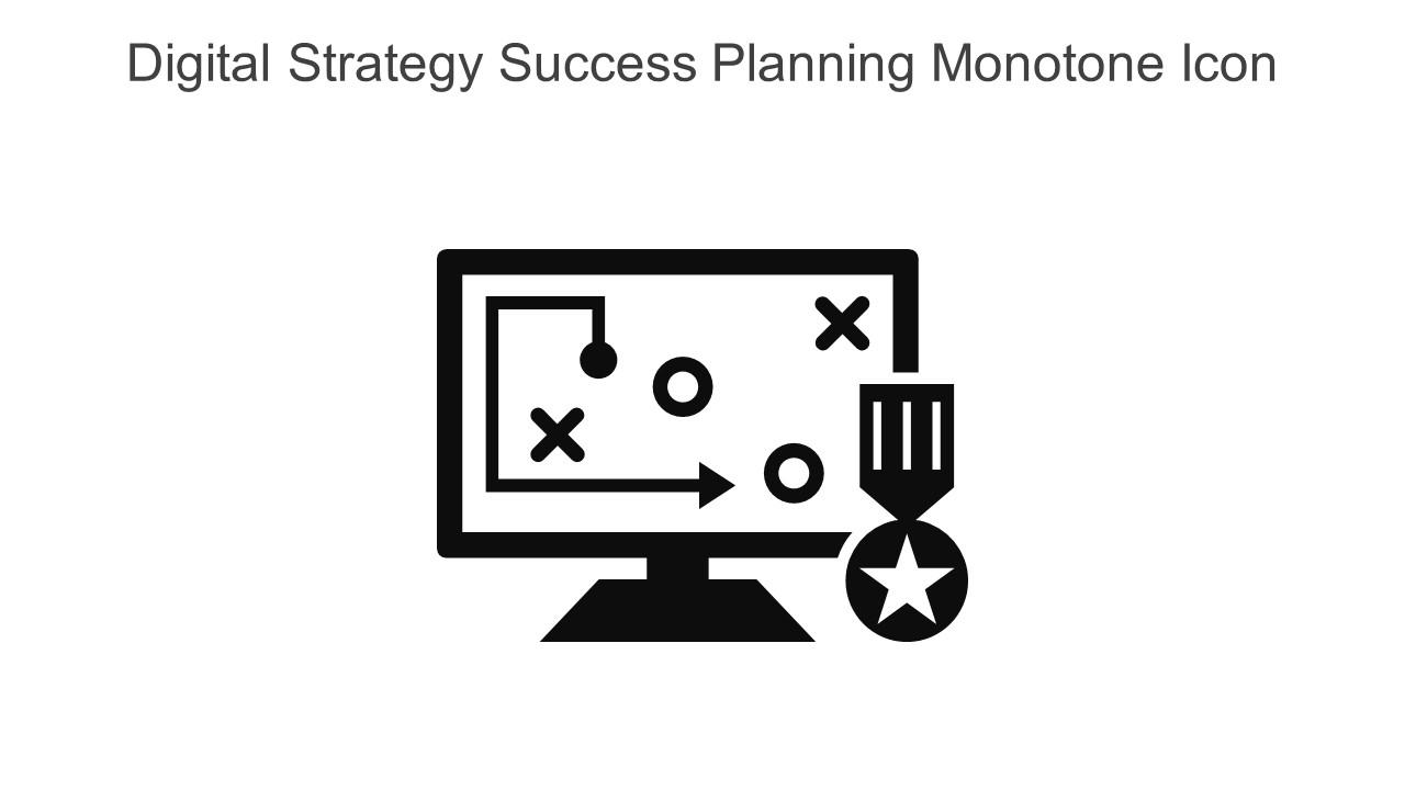 Digital Strategy Success Planning Monotone Icon In Powerpoint Pptx Png And Editable Eps Format ...