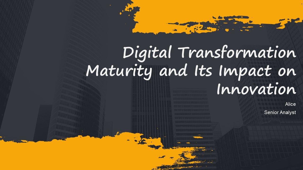 Digital Transformation Maturity And Its Impact On Innovation PPT ...
