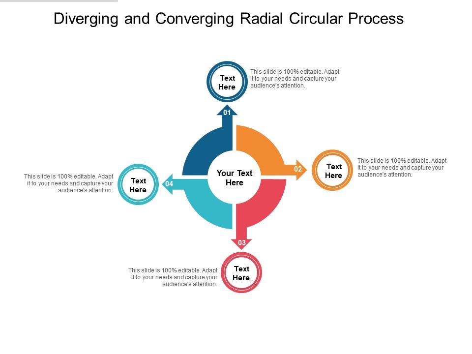 Diverging And Converging Radial Circular Process | PowerPoint Slides Diagrams | Themes for PPT ...