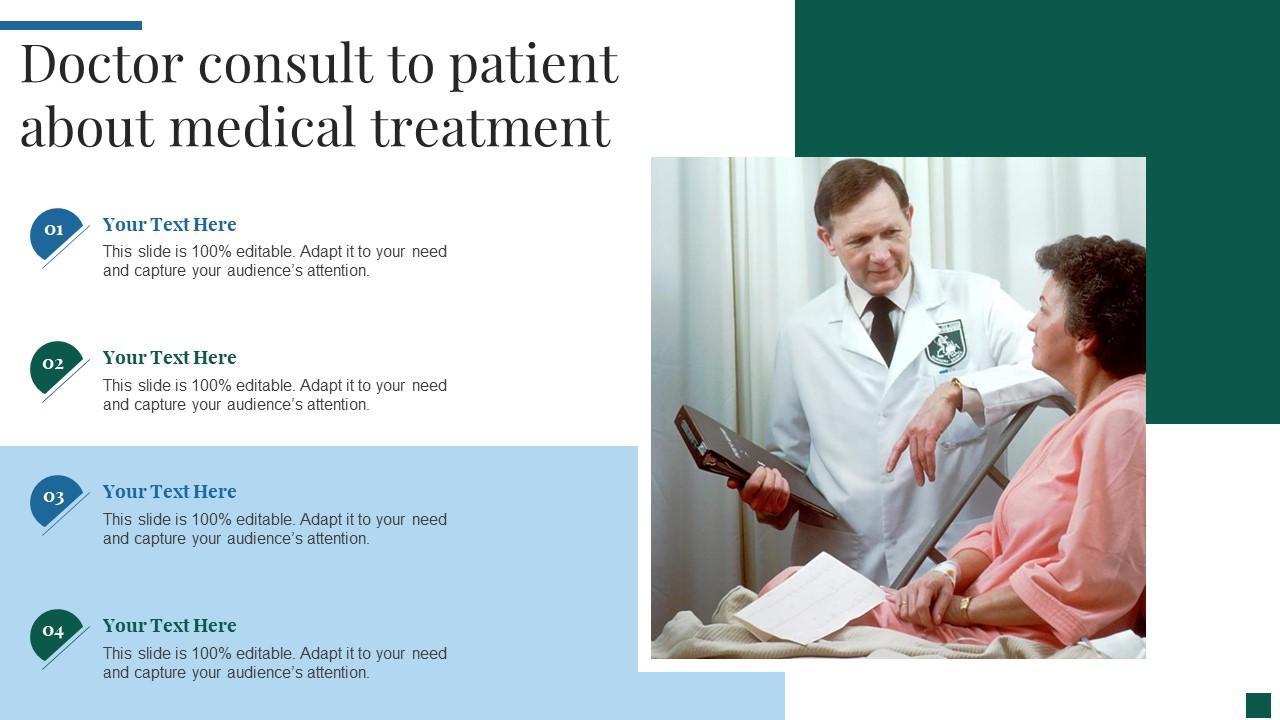 Doctor Consult To Patient About Medical Treatment PPT PowerPoint