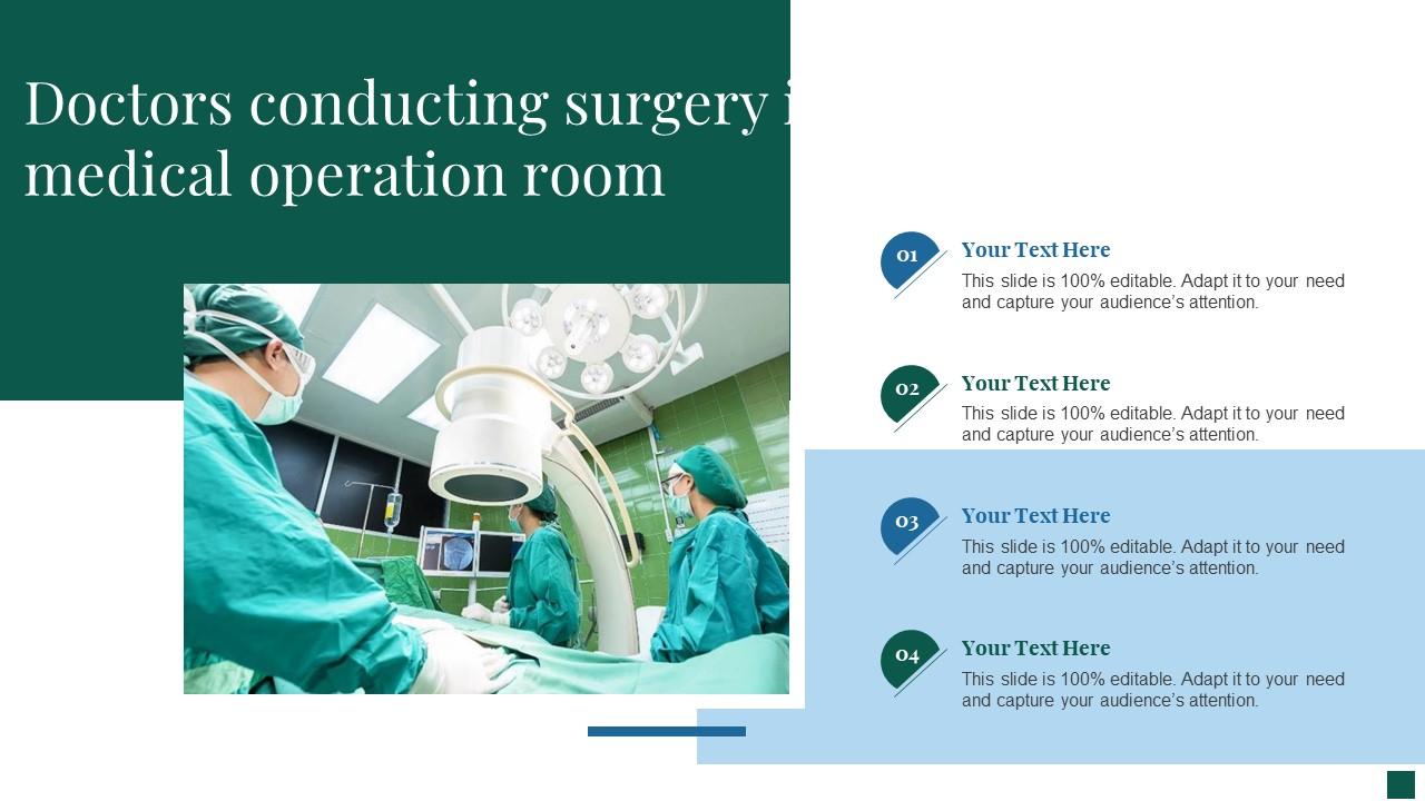 Doctors Conducting Surgery In Medical Operation Room PPT Presentation