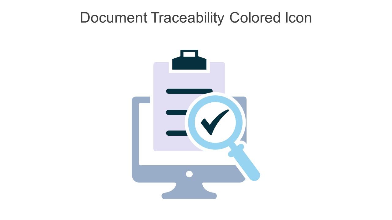 Document Traceability Colored Icon In Powerpoint Pptx Png And Editable Eps Format Ppt Example
