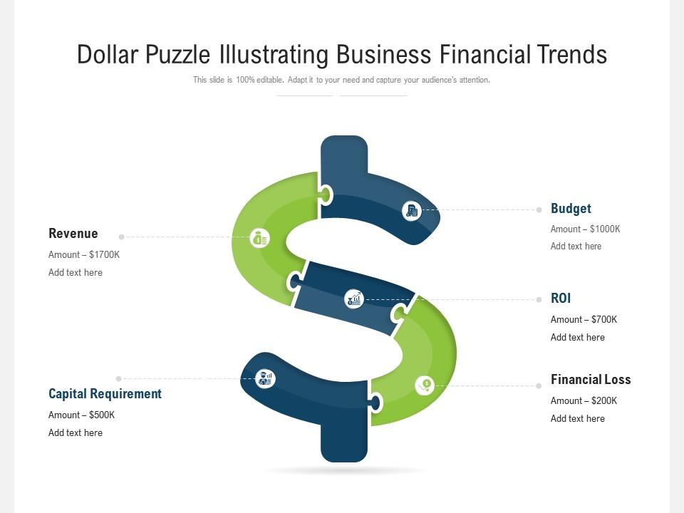 Dollar Puzzle Illustrating Business Financial Trends | Presentation ...