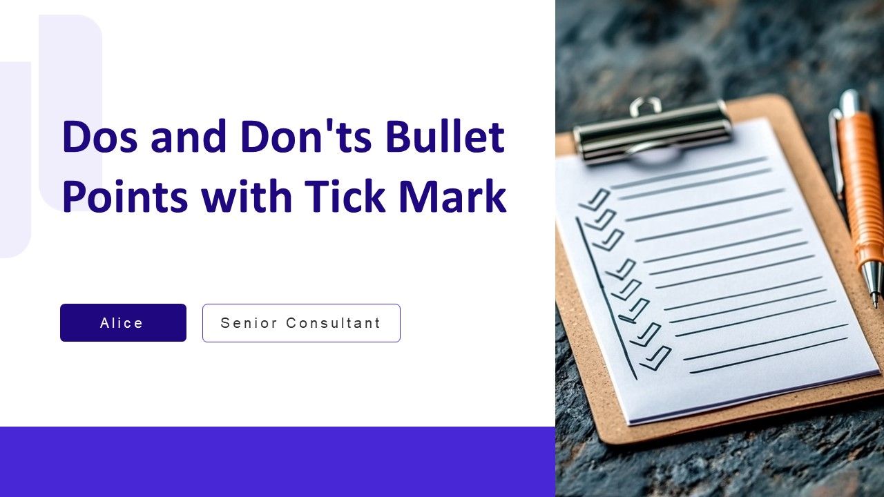 Dos And Donts Bullet Points With Tick Mark PPT Graphics AT