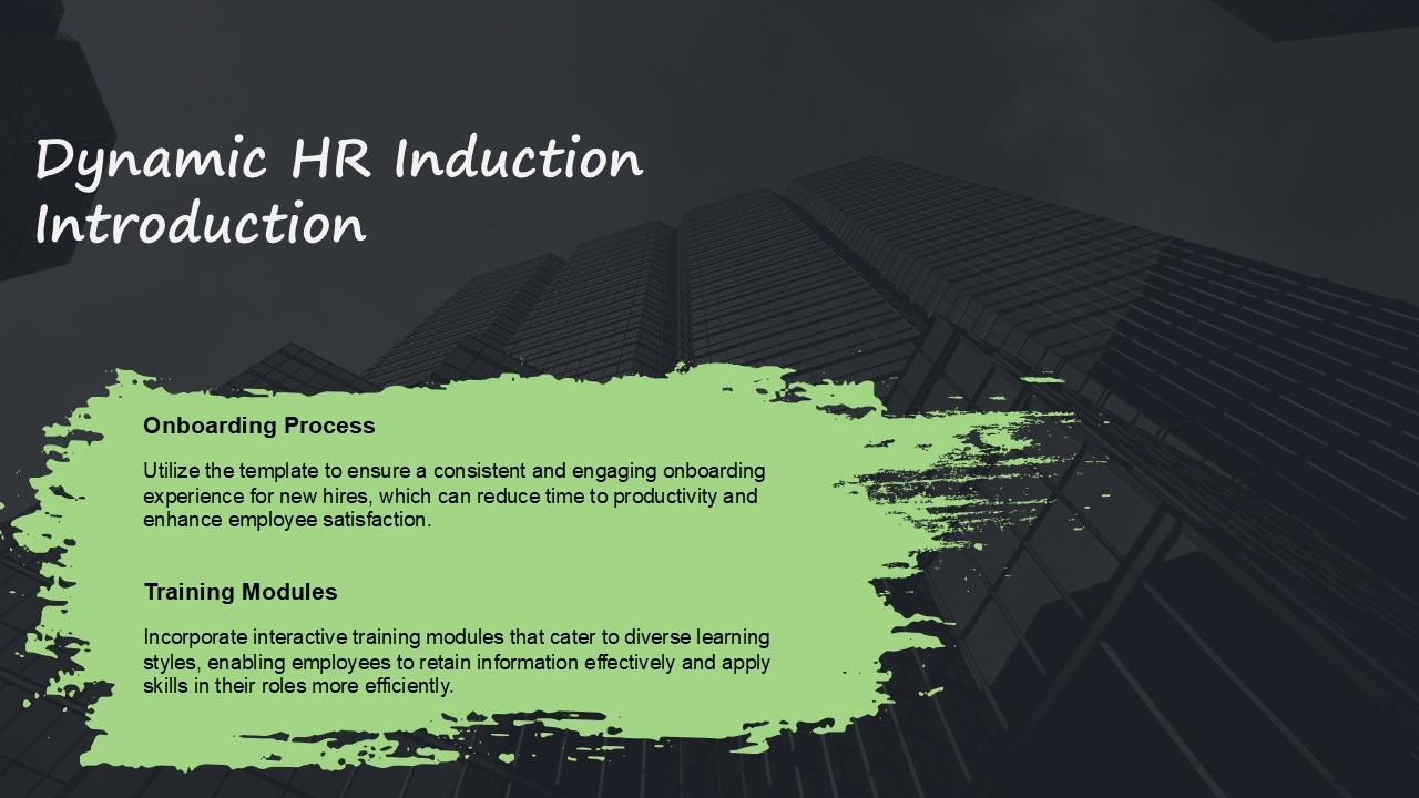 Dynamic HR Induction PowerPoint Template For Streamlined Employee Training PPT H